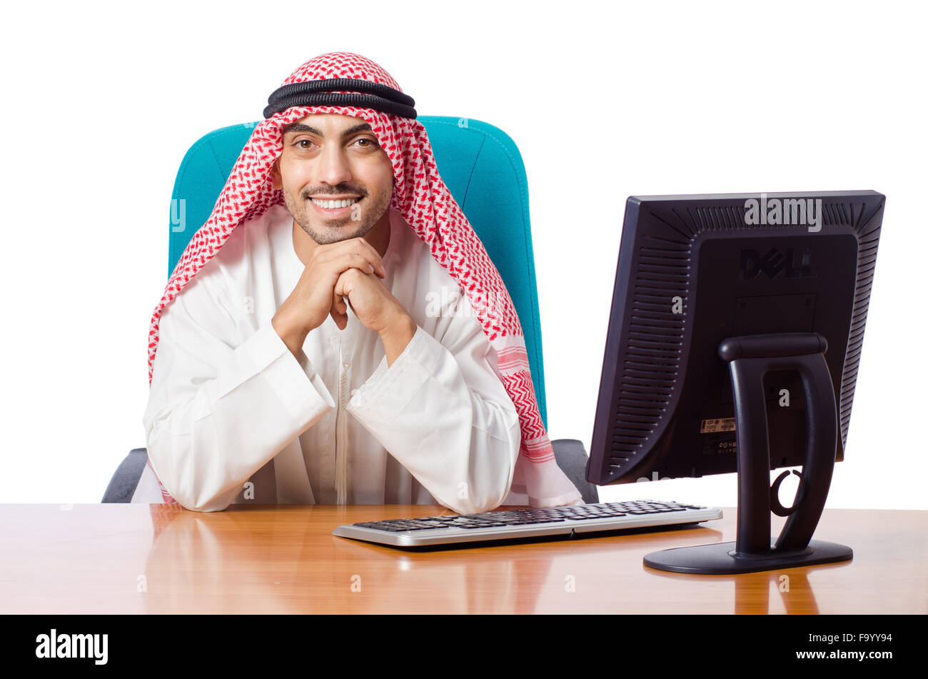Arab man working in the office Stock Photo - Alamy