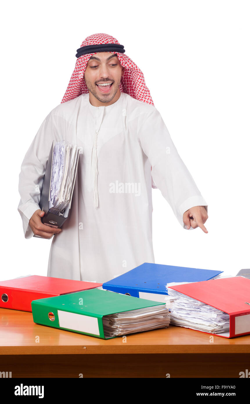 Arab man working in the office Stock Photo - Alamy