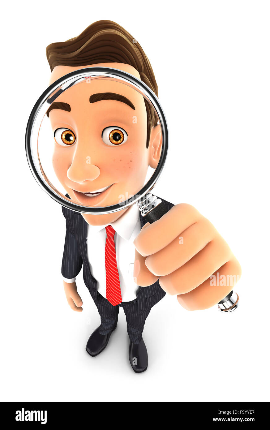 3d man with magnifying glass hi-res stock photography and images - Alamy