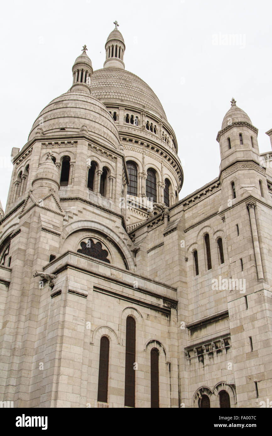 The external architecture of Sacre Coeur, Montmartre, Paris, France ...