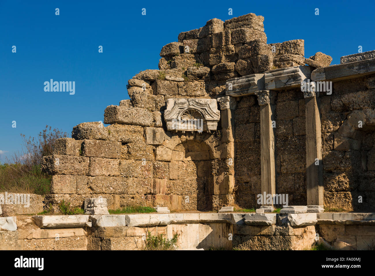 Ruins in Side, Turkey Stock Photo - Alamy