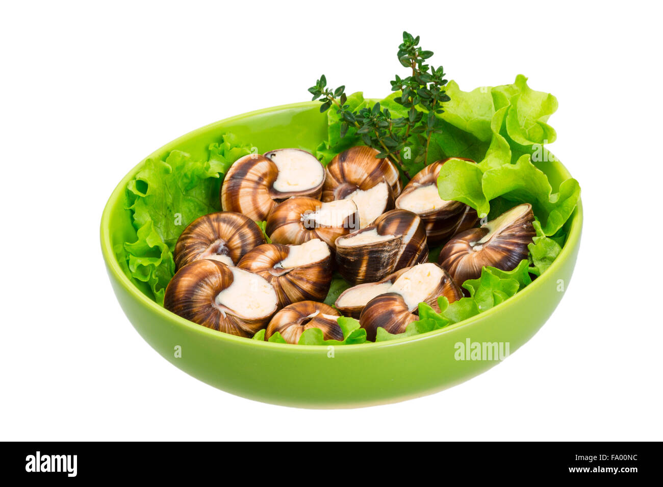 Escargot with cheese sauce Stock Photo - Alamy