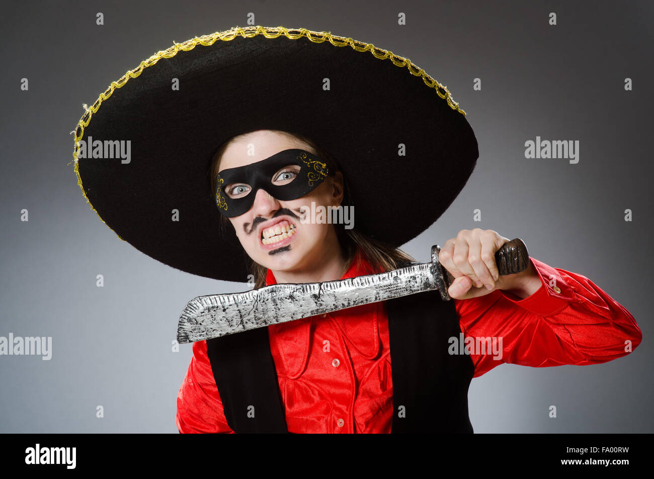 Person wearing sombrero hat in funny concept Stock Photo - Alamy