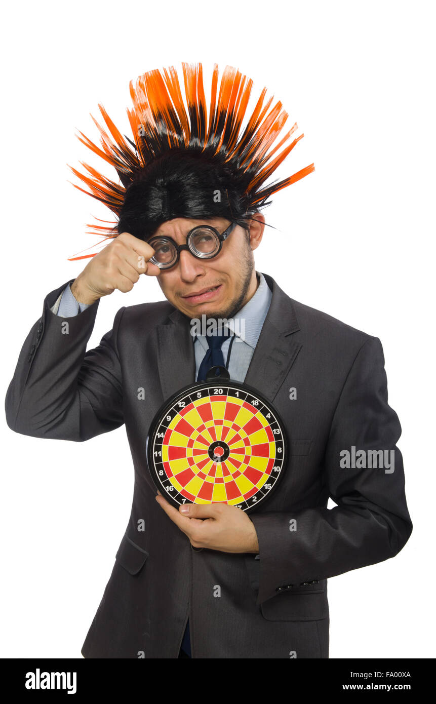 Funny man with mohawk hairstyle Stock Photo - Alamy
