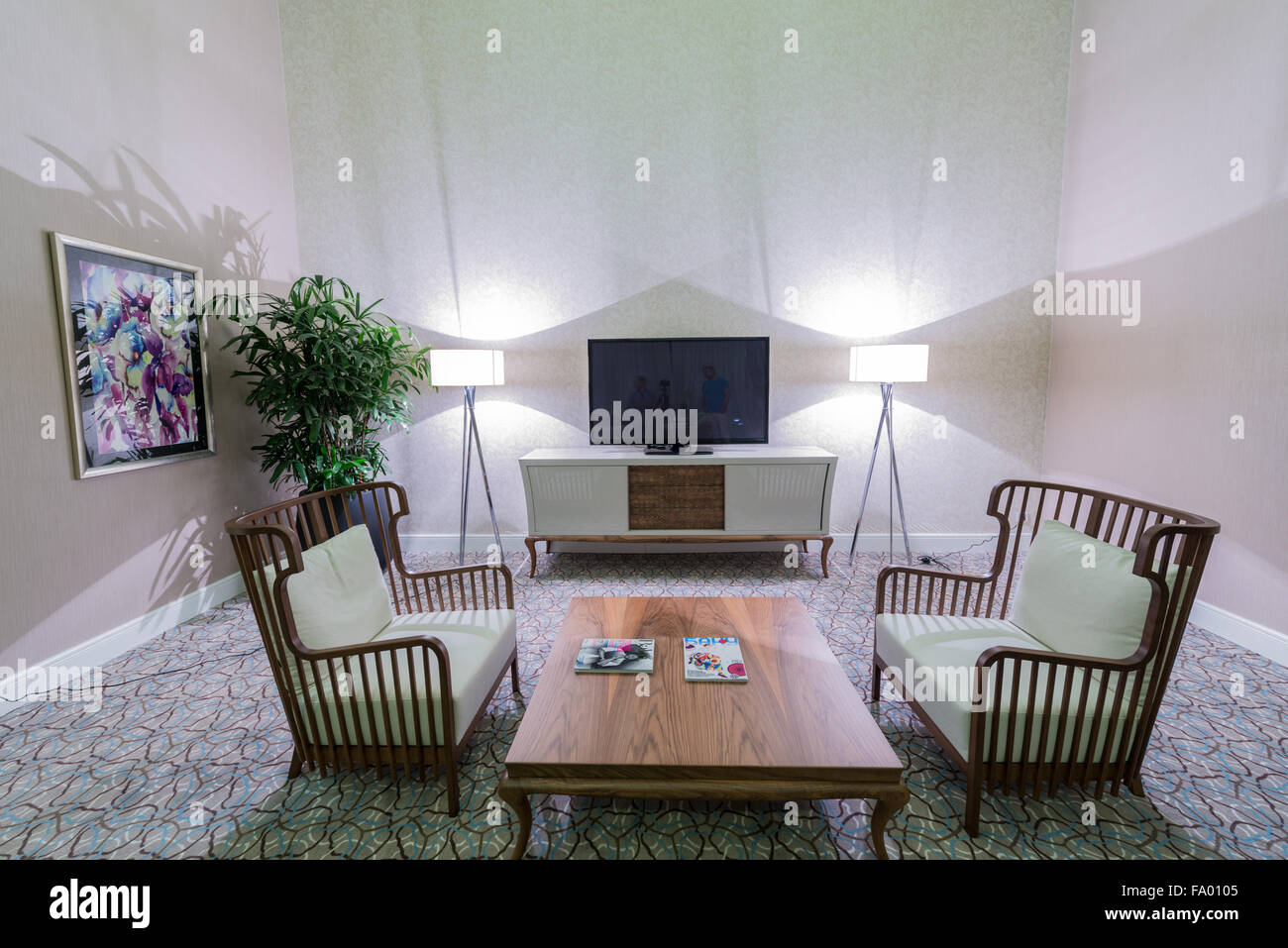 Room interior with modern furniture Stock Photo - Alamy