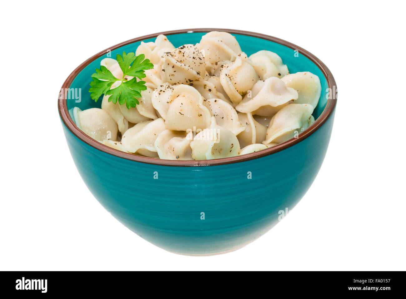 Russian dumplings with parsley Stock Photo - Alamy