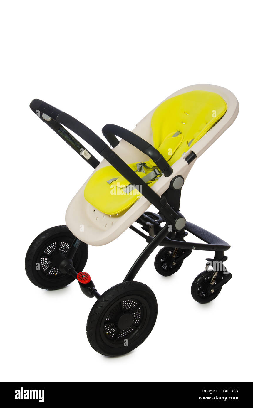 Child pram isolated on the white background Stock Photo - Alamy