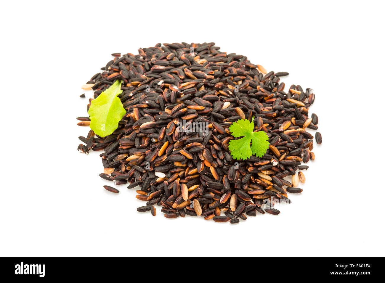 Black glutinous rice isolated Stock Photo - Alamy