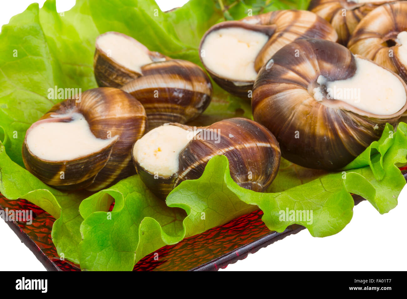 Escargot with cheese sauce Stock Photo - Alamy