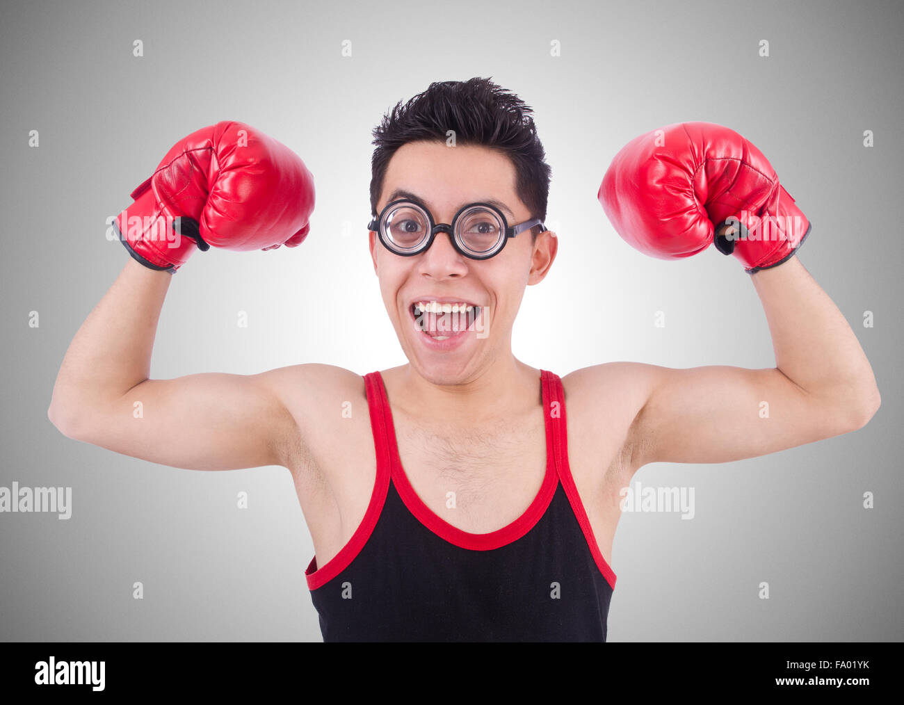 Funny boxer isolated on the white background Stock Photo - Alamy