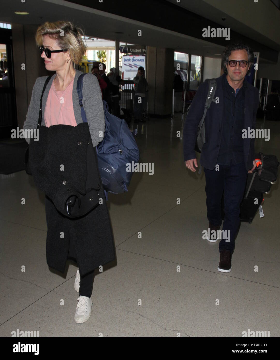 Mark Ruffalo and his wife Sunrise Coigney arrive at Los Angeles ...
