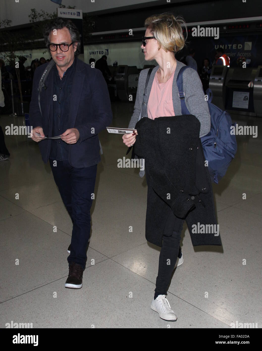 Mark Ruffalo and his wife Sunrise Coigney arrive at Los Angeles ...