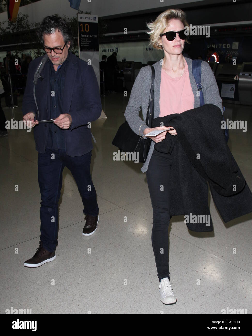 Mark Ruffalo and his wife Sunrise Coigney arrive at Los Angeles ...