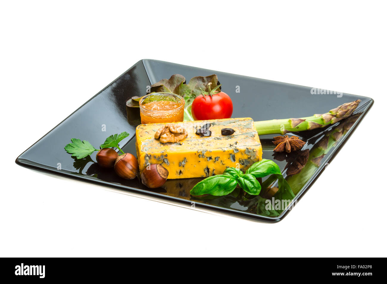 Gold cheese with mould Stock Photo - Alamy
