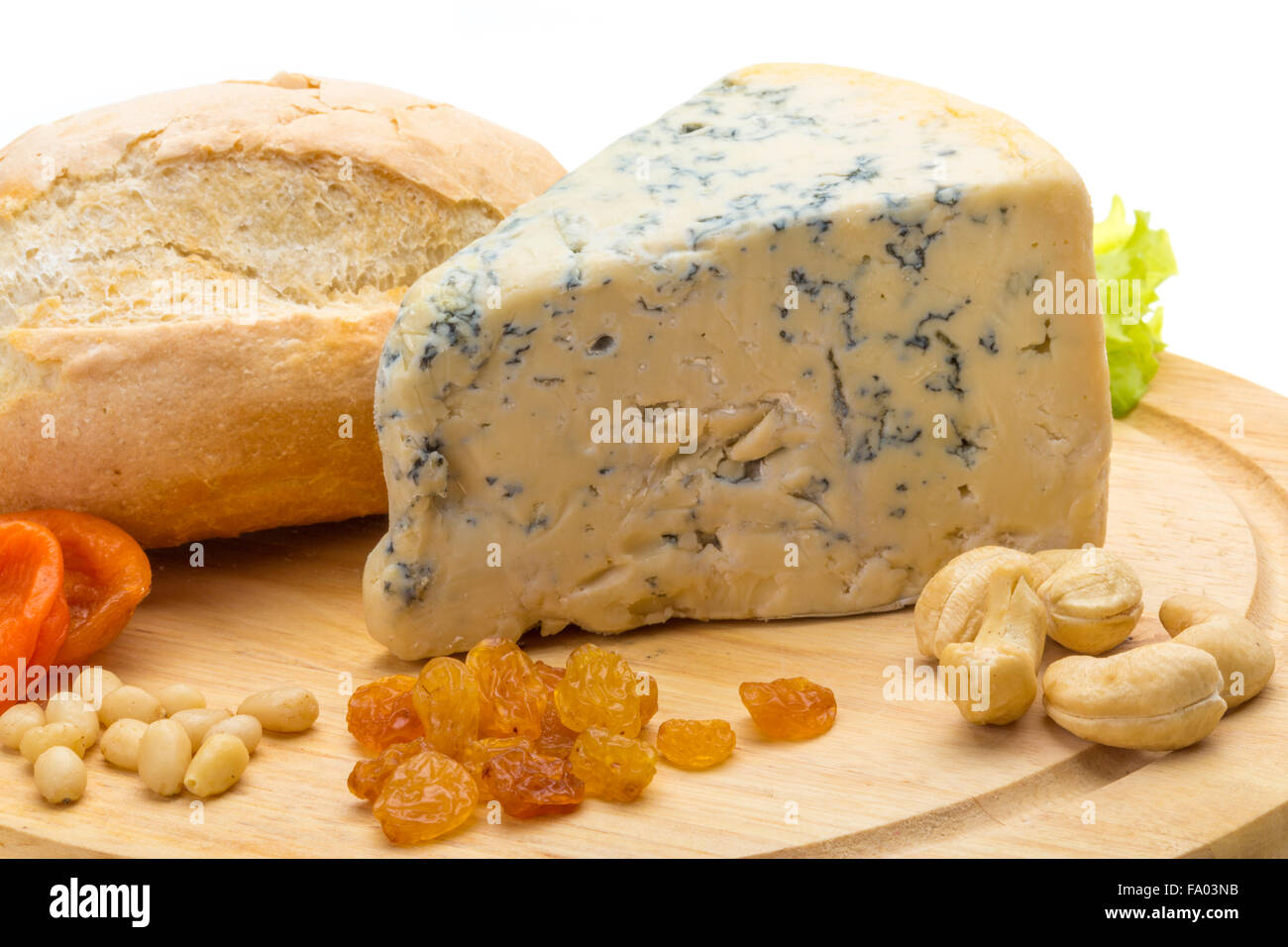 Slice of blue cheese Stock Photo - Alamy