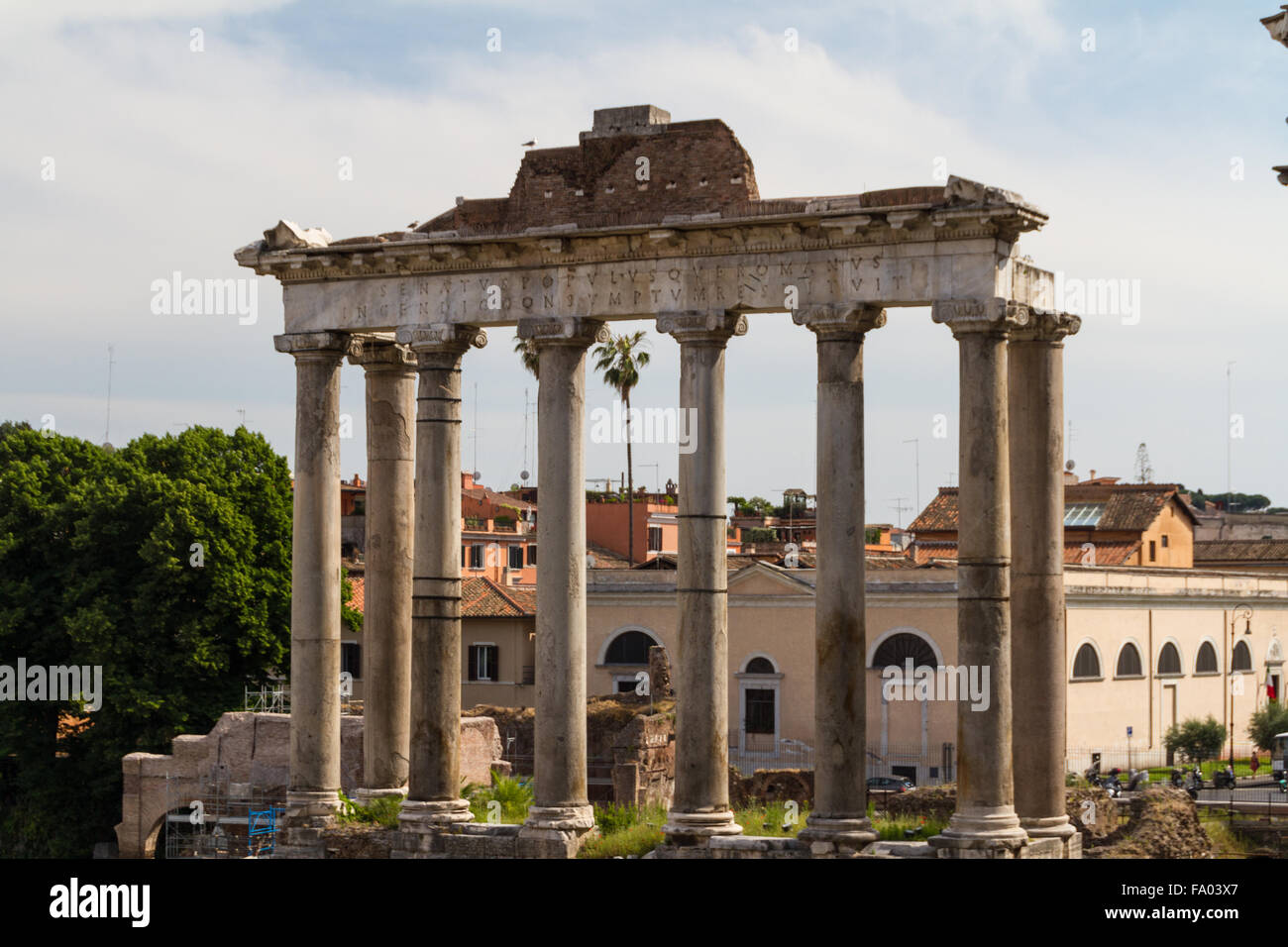 Building ruins and ancient columns in Rome, Italy Stock Photo - Alamy