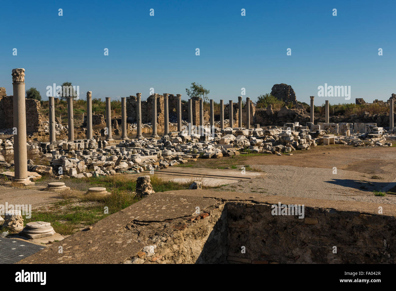 Ruins in Side, Turkey Stock Photo - Alamy