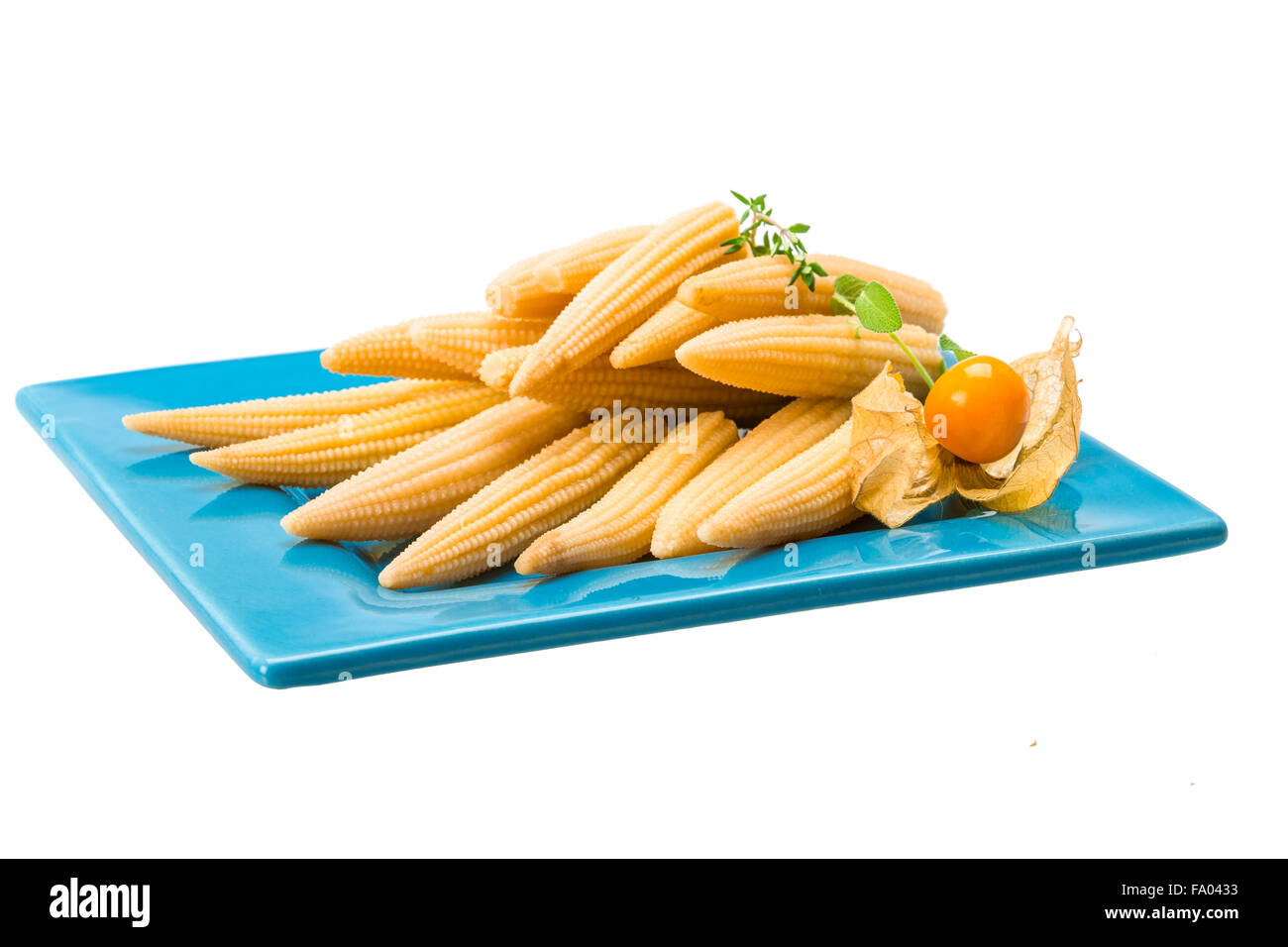 Baby corn isolated Stock Photo - Alamy