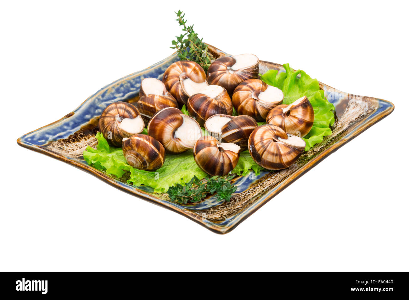 Escargot with cheese sauce Stock Photo - Alamy