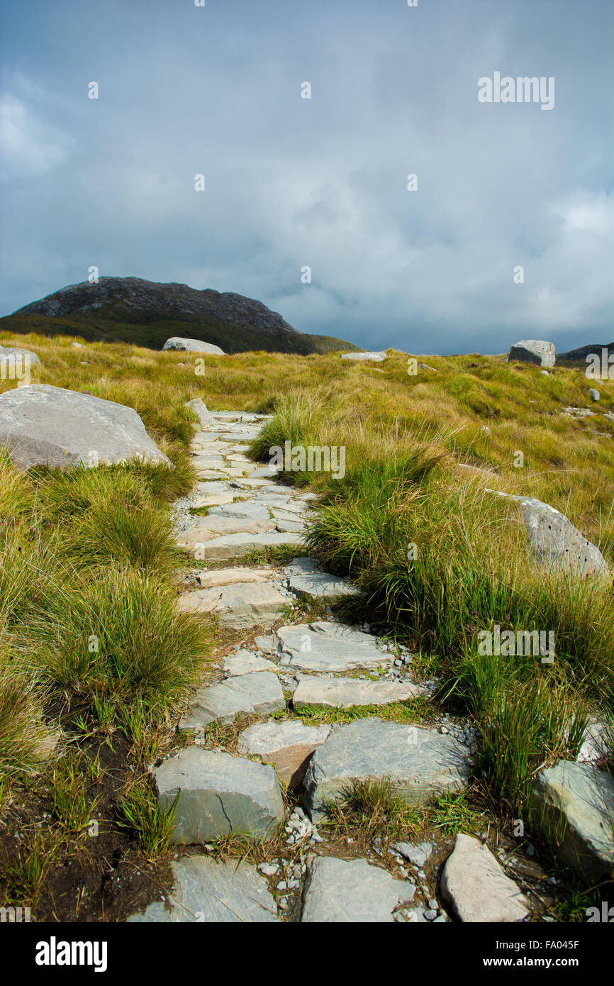 Narrow Track Upon A Hill Stock Photo - Alamy