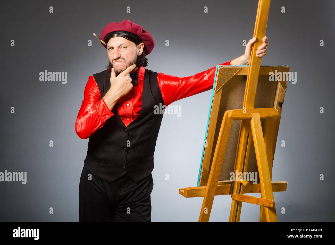 Man artist in art concept Stock Photo - Alamy