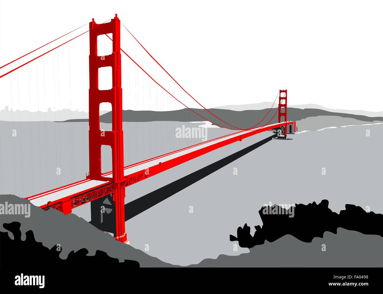 Black white golden gate hi-res stock photography and images - Alamy