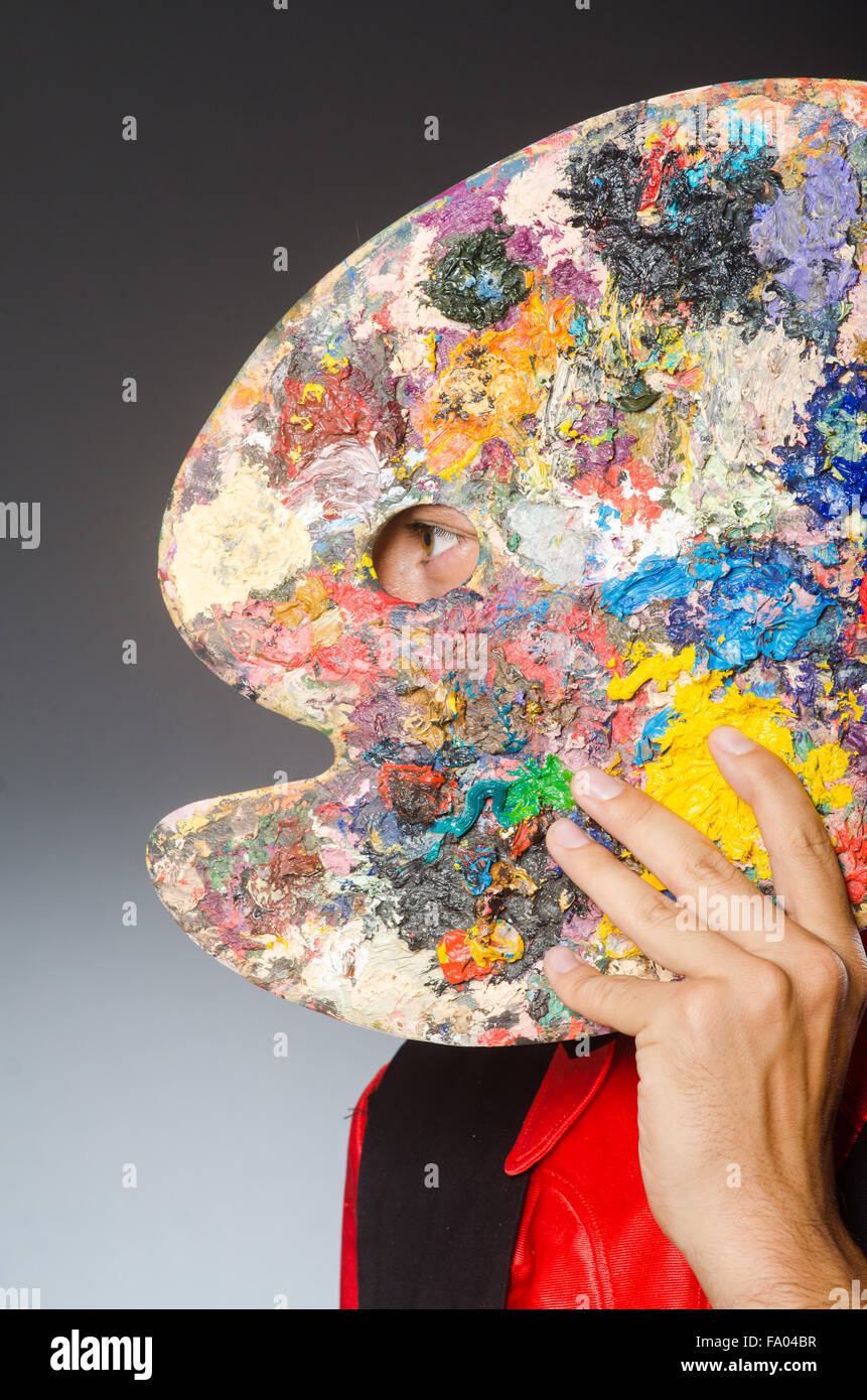 Man artist in art concept Stock Photo - Alamy