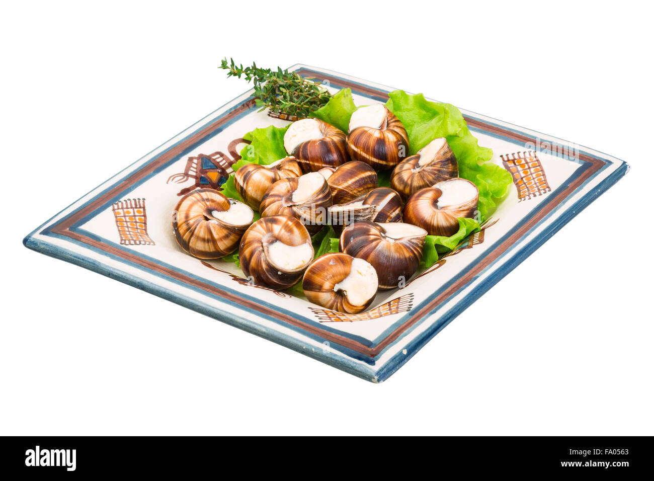 Escargot with cheese sauce Stock Photo - Alamy