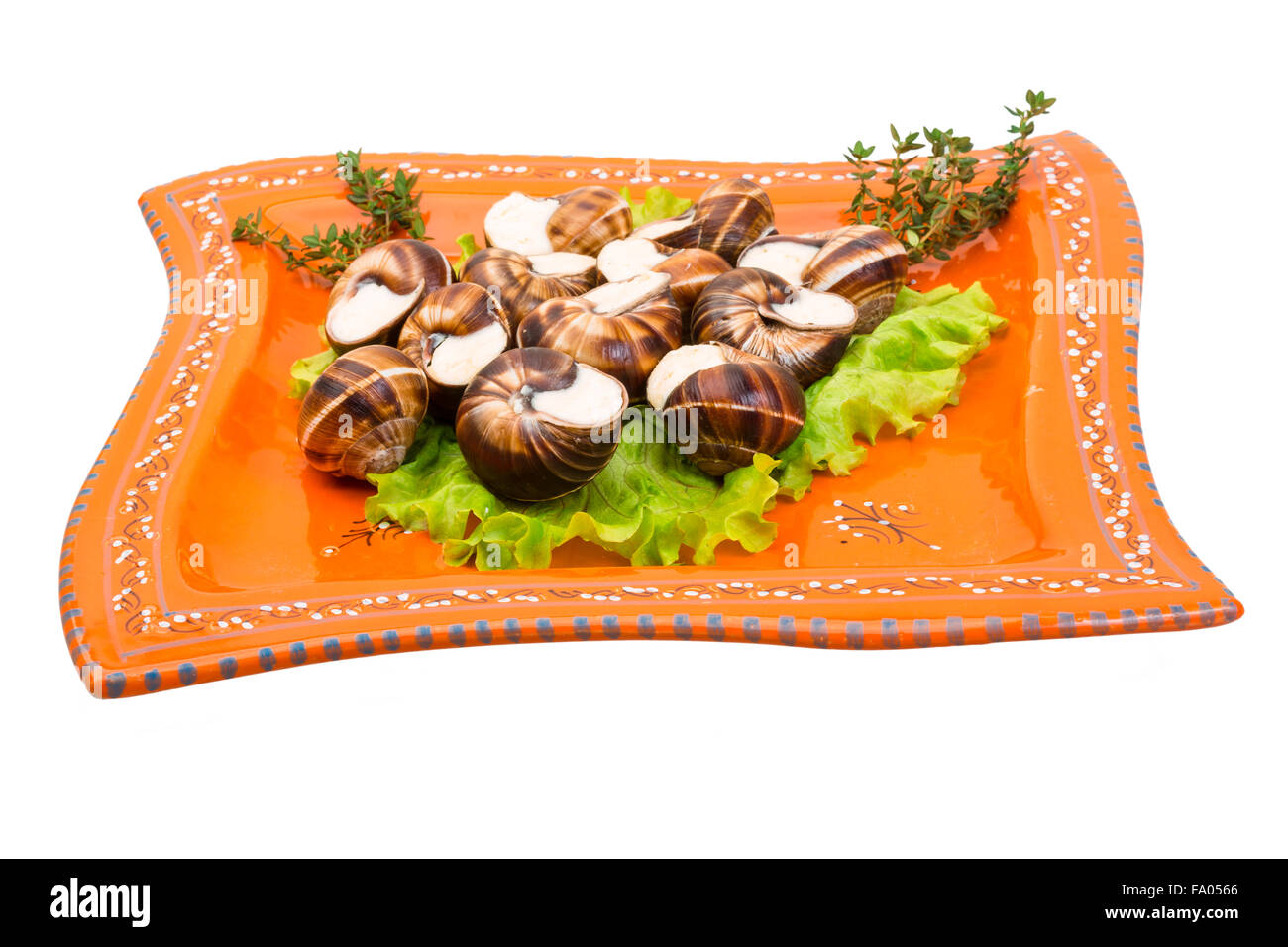 Escargot with cheese sauce Stock Photo - Alamy