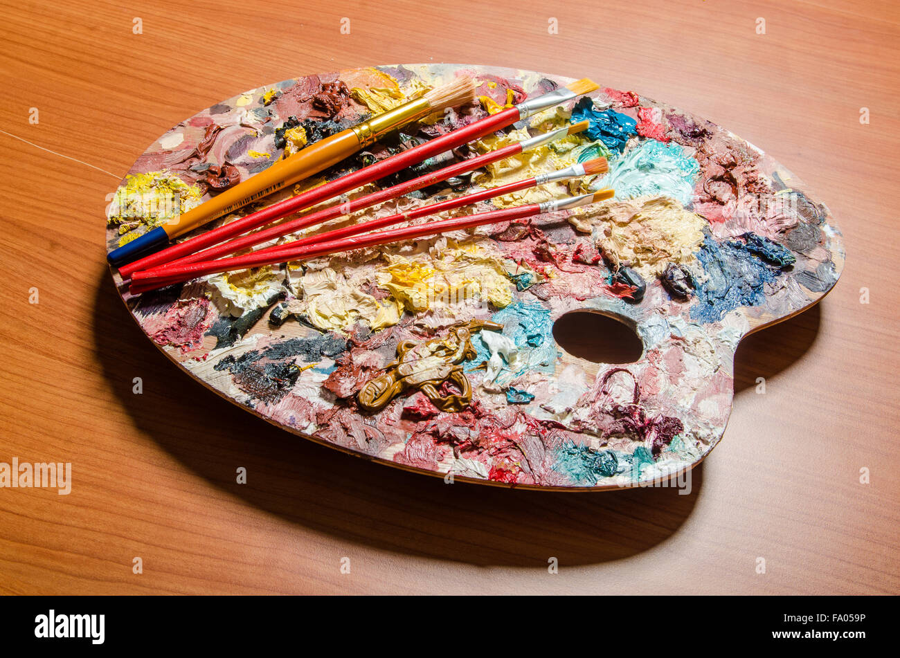 Artist palette in art concept Stock Photo - Alamy