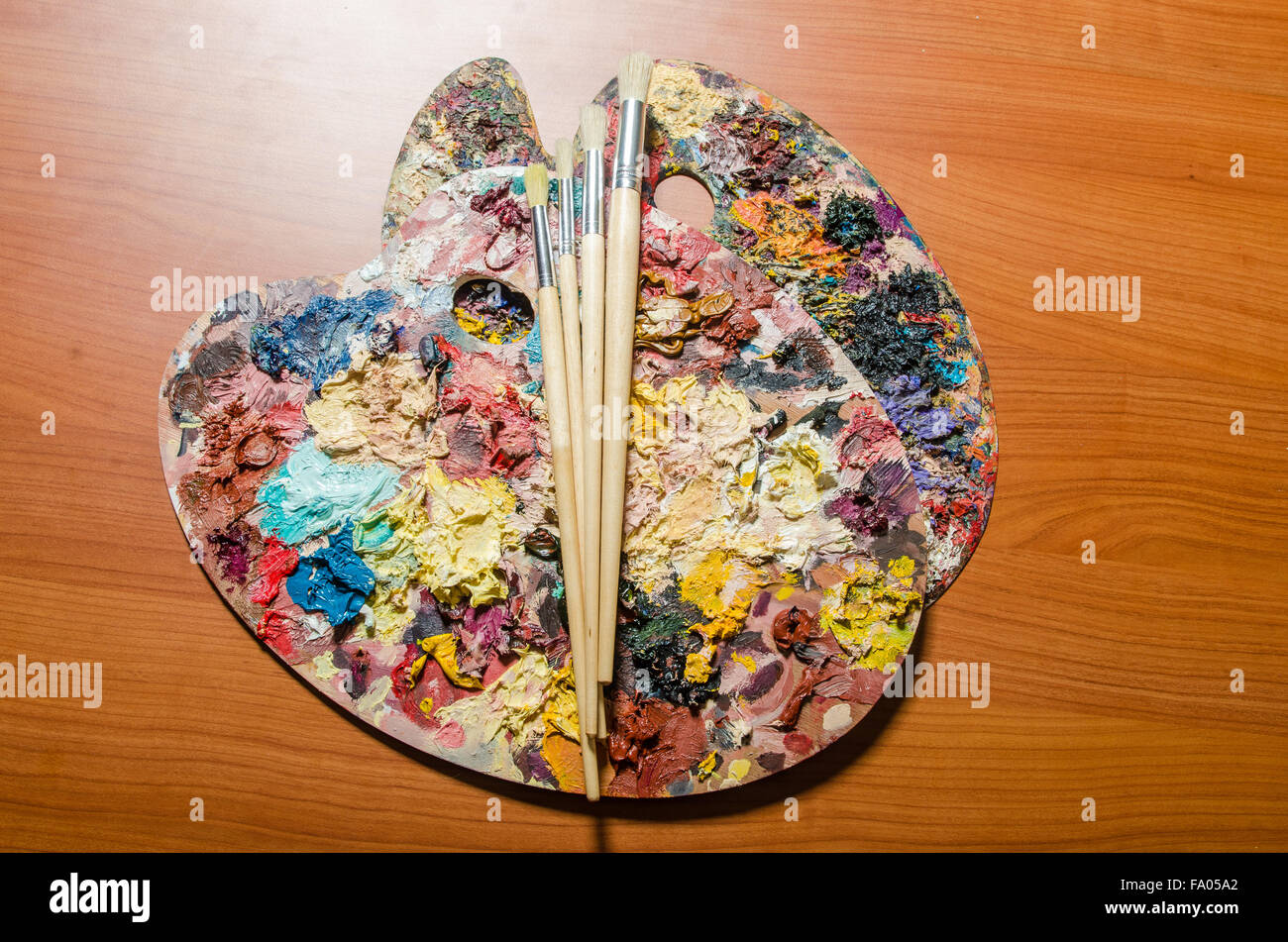 Artist palette in art concept Stock Photo - Alamy