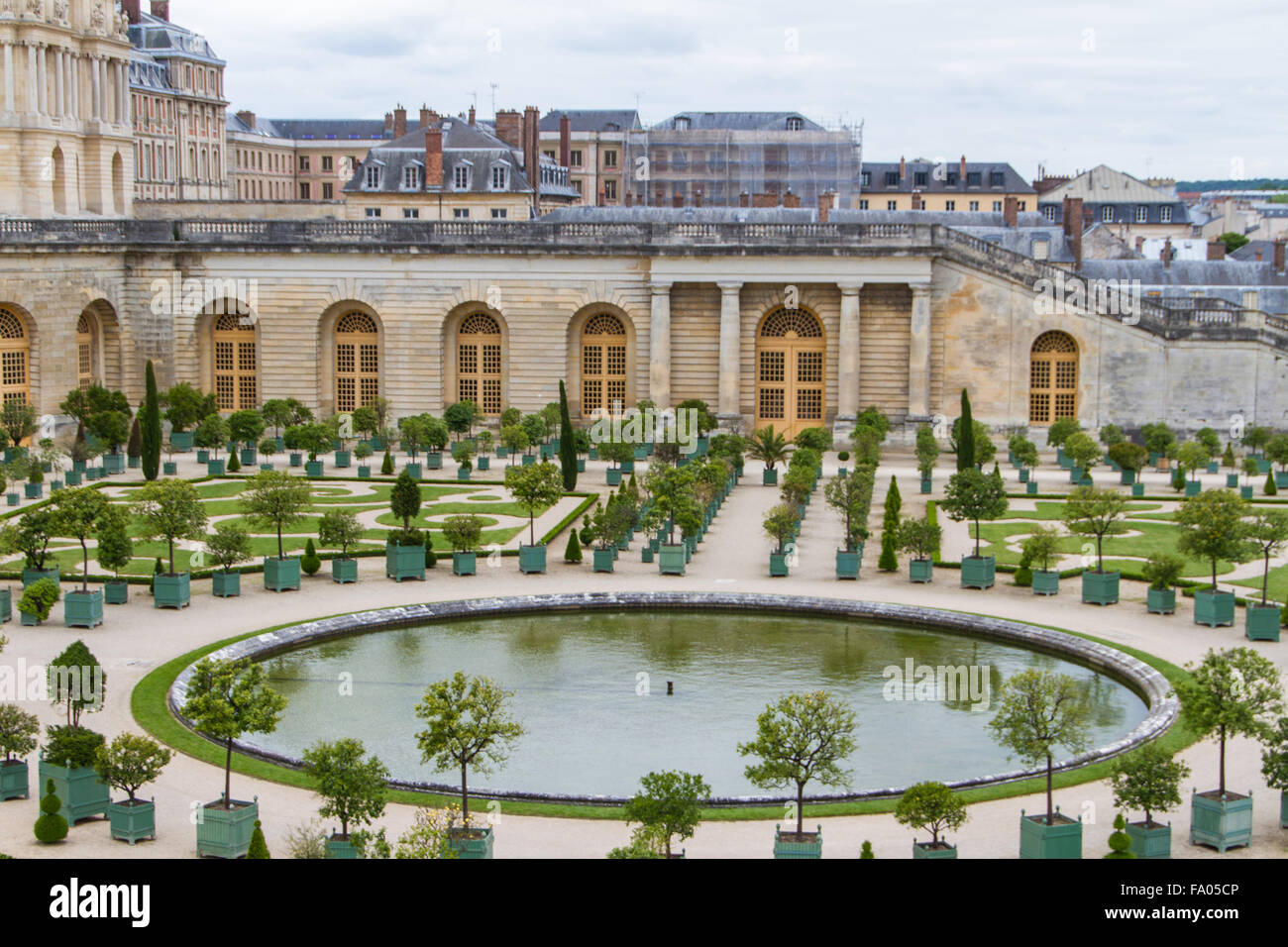 Famous palace Versailles near Paris, France with beautiful gardens ...