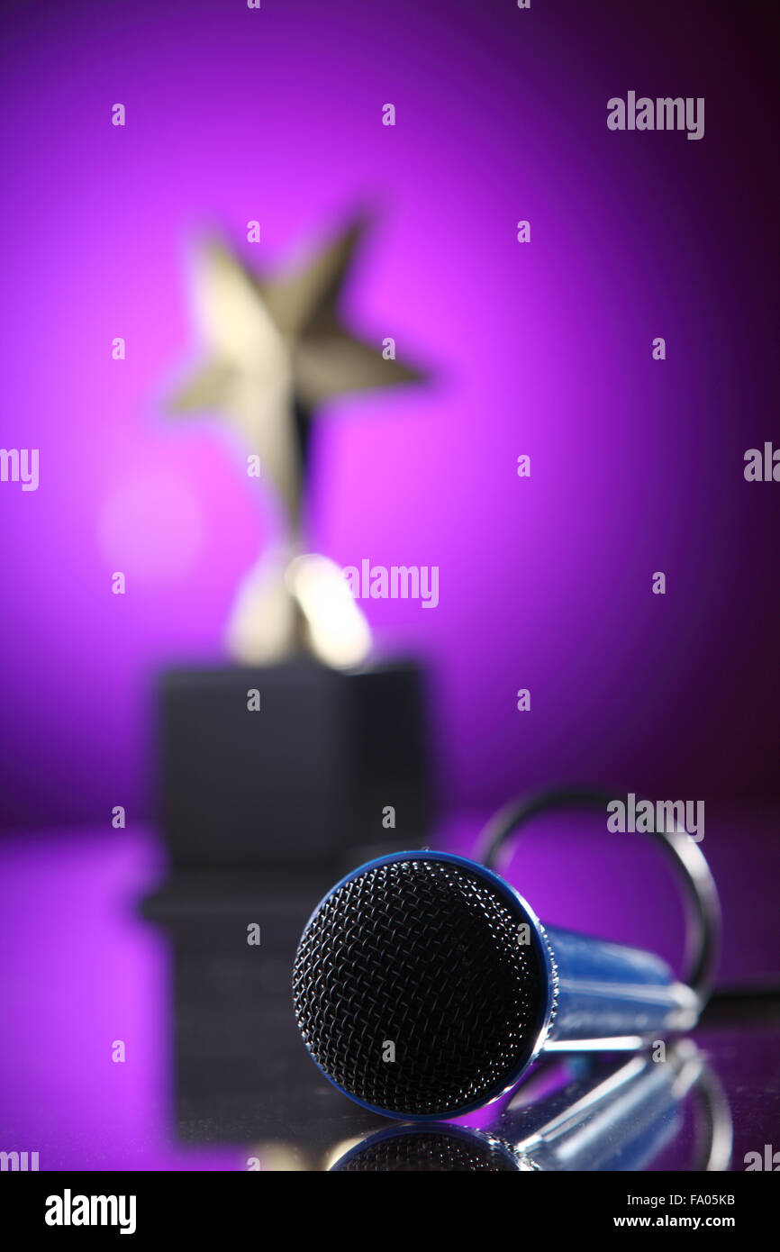 Microphone trophy hi-res stock photography and images - Alamy