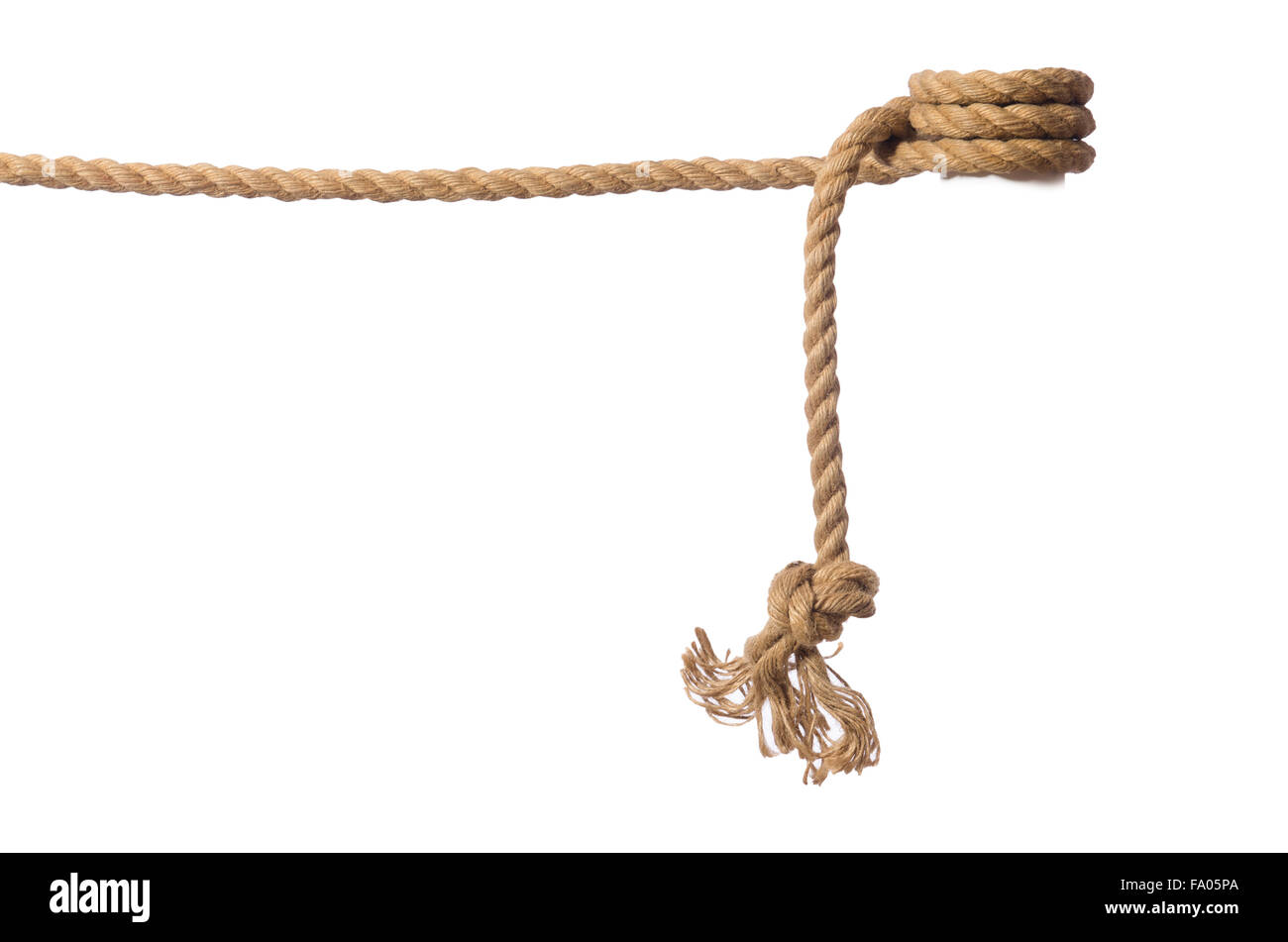 Rope isolated on the white background Stock Photo - Alamy