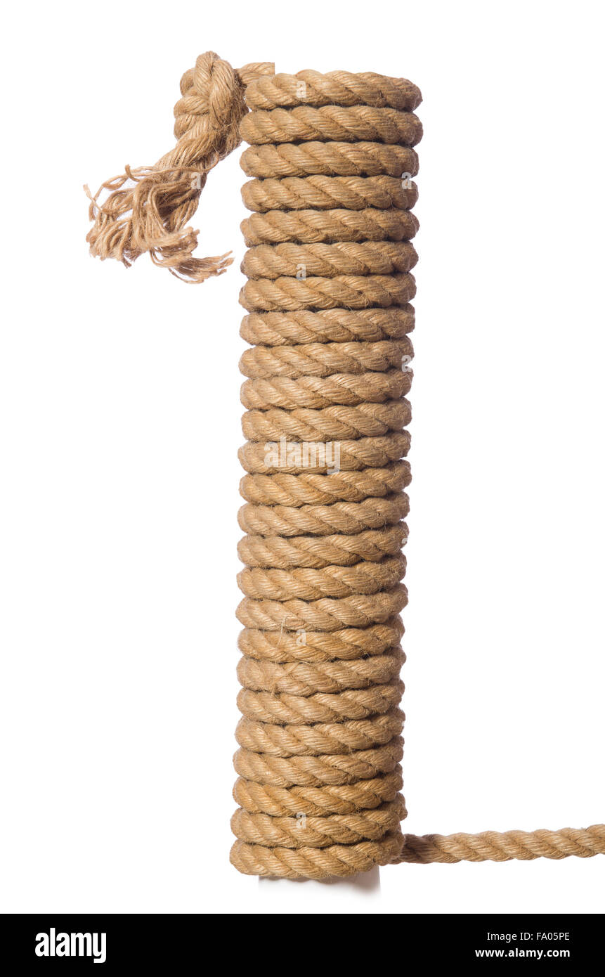 Rope isolated on the white background Stock Photo - Alamy