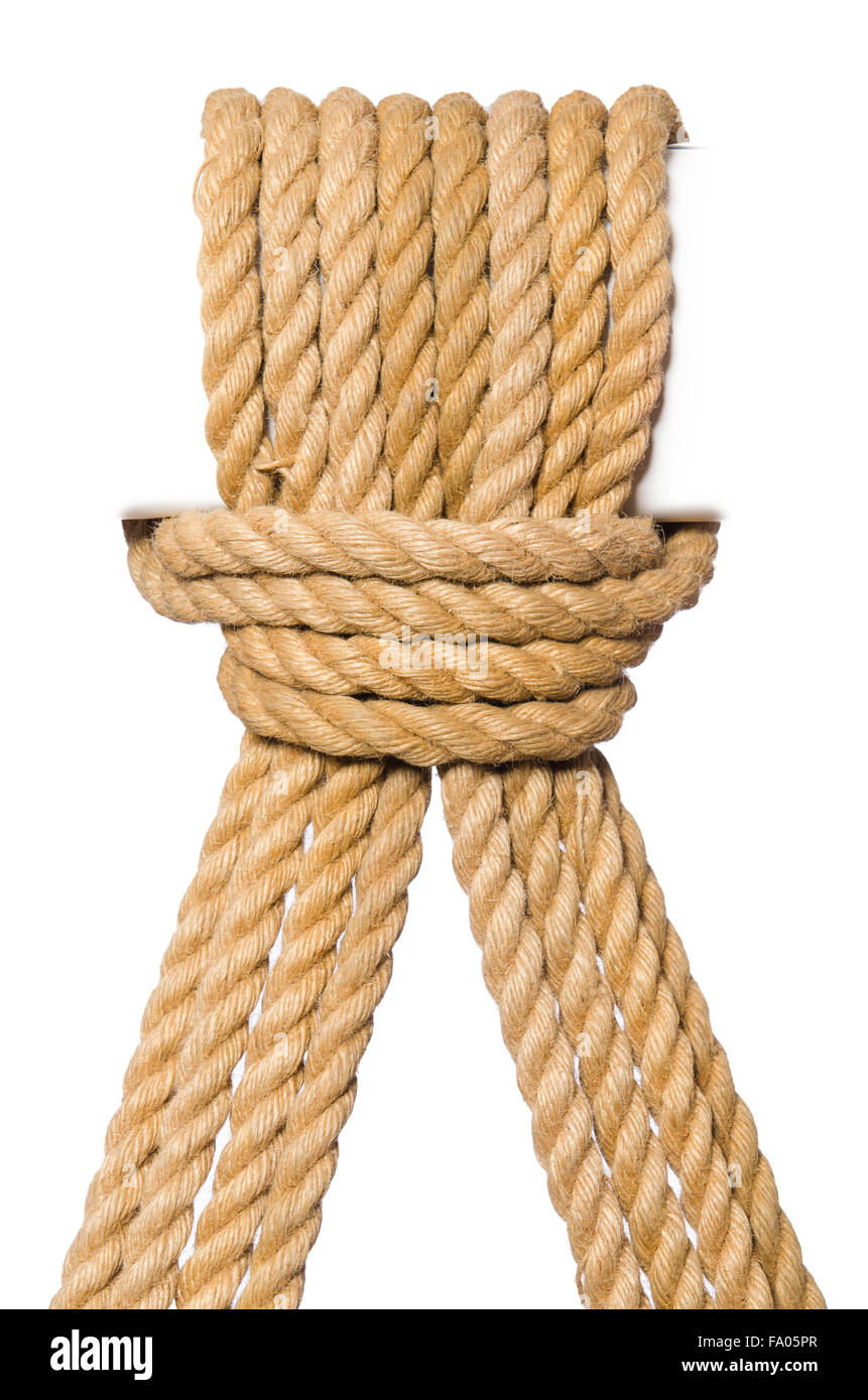 Rope isolated on the white background Stock Photo - Alamy
