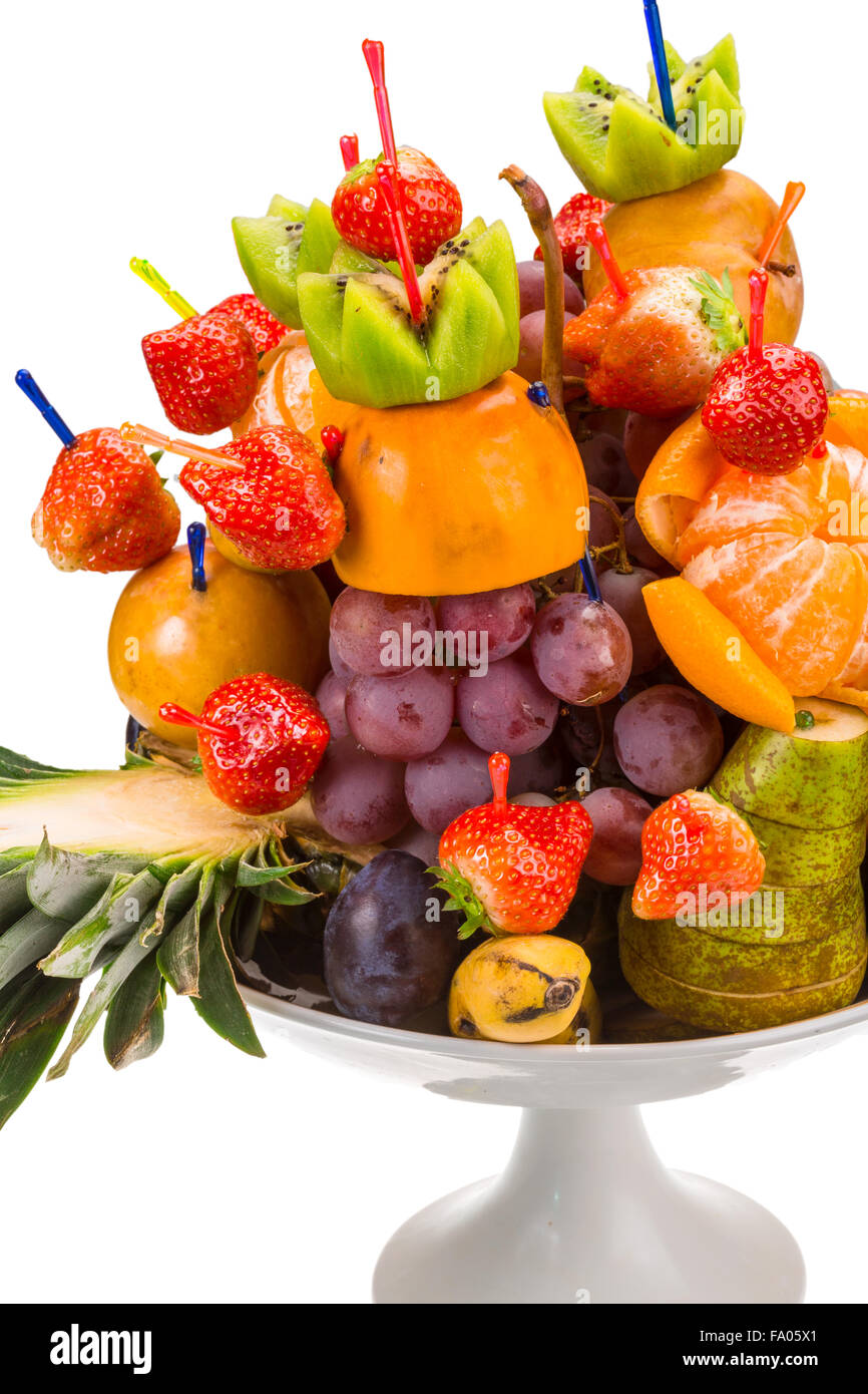 Fresh fruits in the vase Stock Photo - Alamy