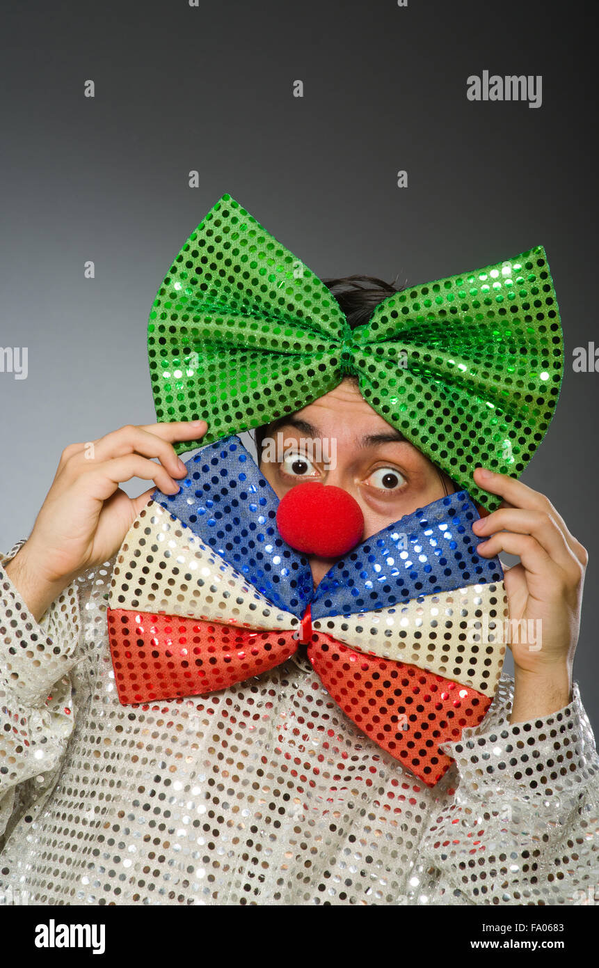 Funny clown with red nose Stock Photo - Alamy