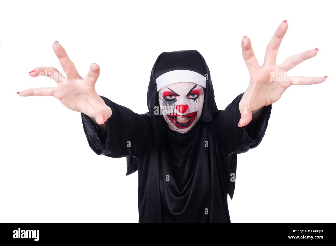 Scary nun in halloween concept Stock Photo - Alamy