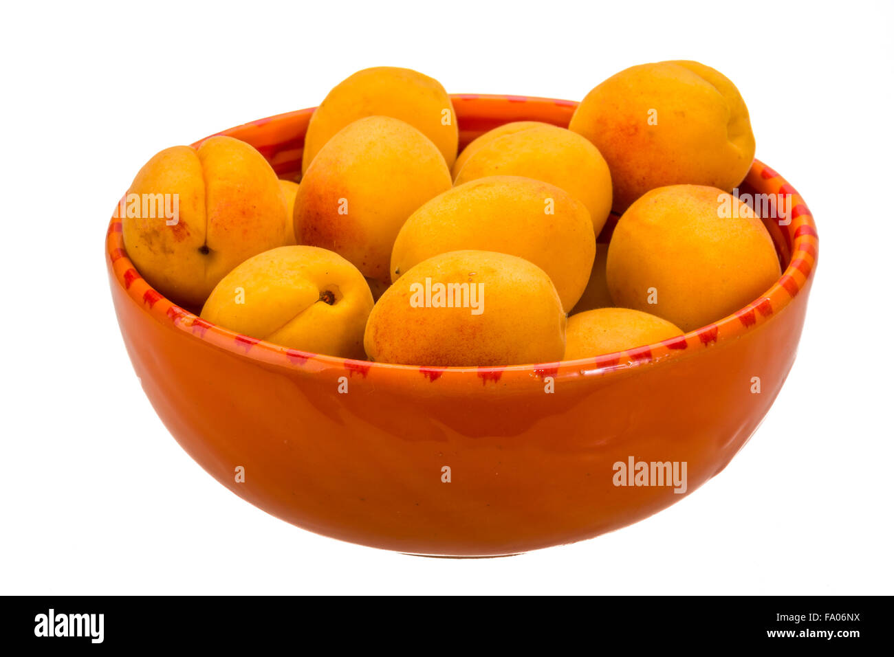 Yellow ripe apricots isolated Stock Photo - Alamy