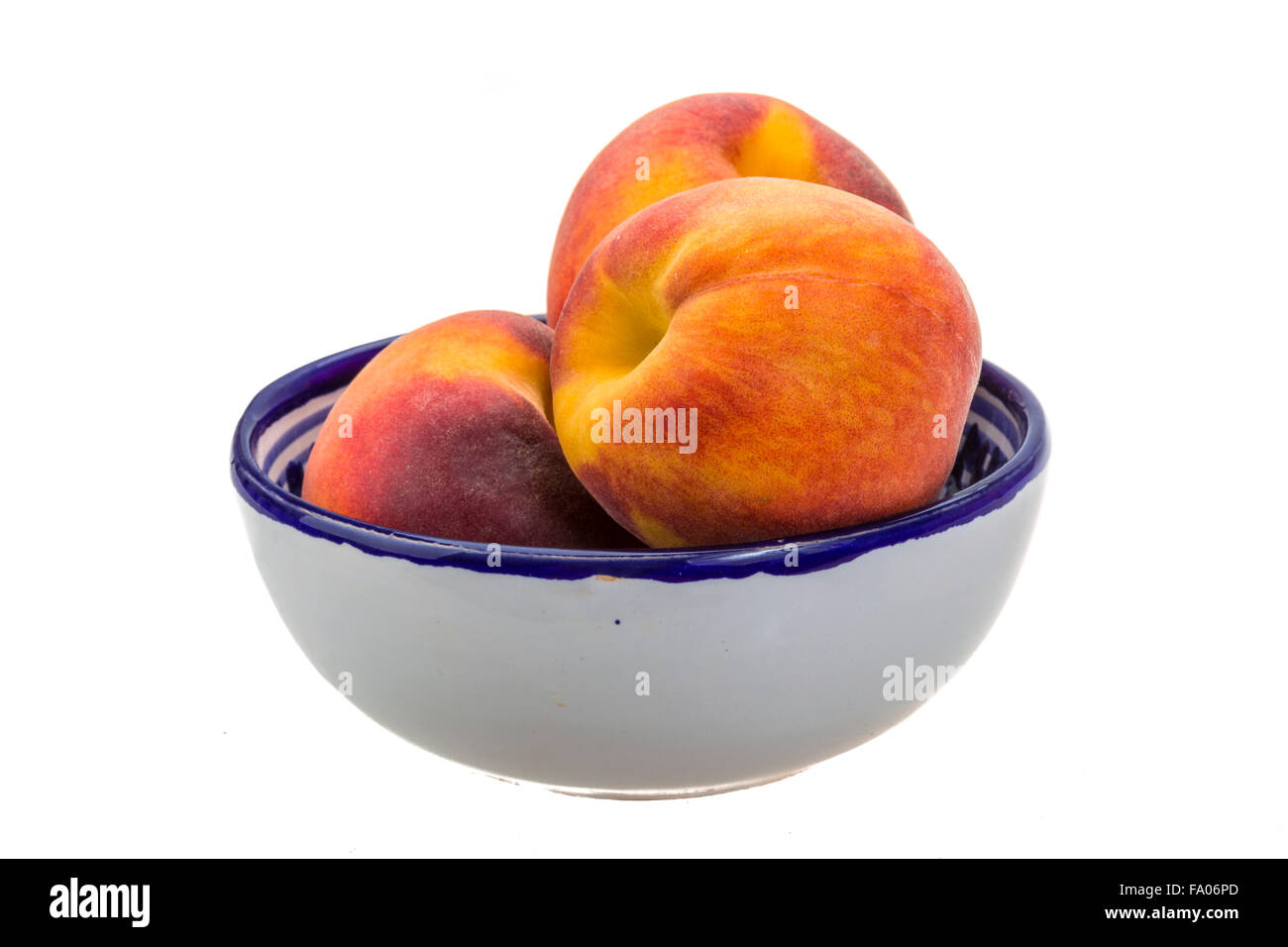 Bright ripe peaches isolated Stock Photo - Alamy