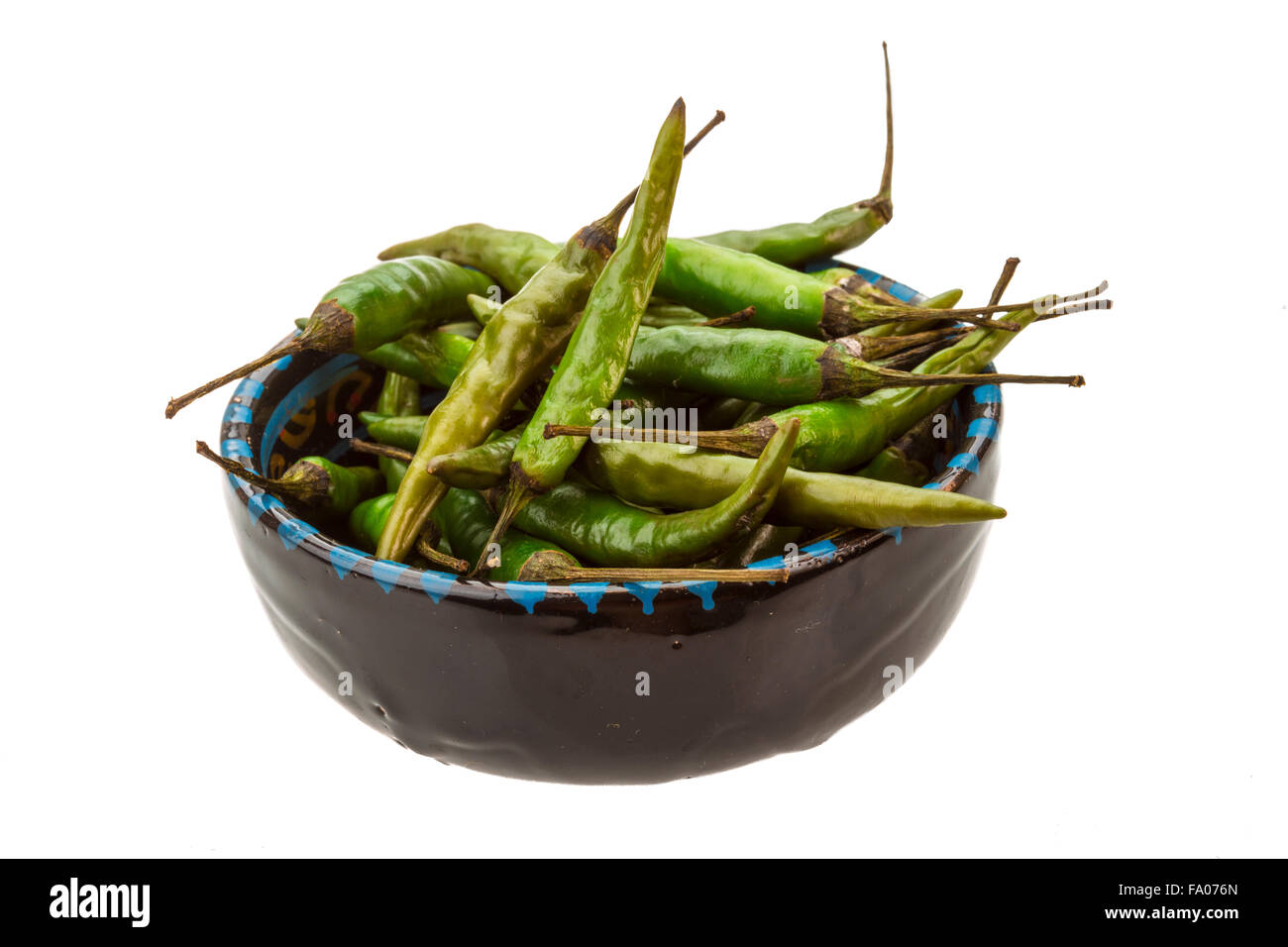 Green chilli pepper isolated Stock Photo - Alamy