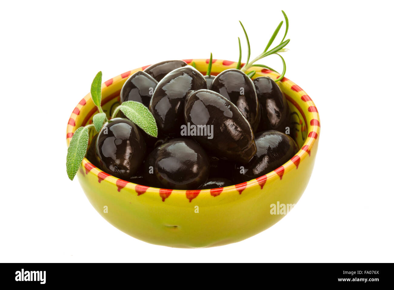 Black gigant olives with leaf Stock Photo - Alamy