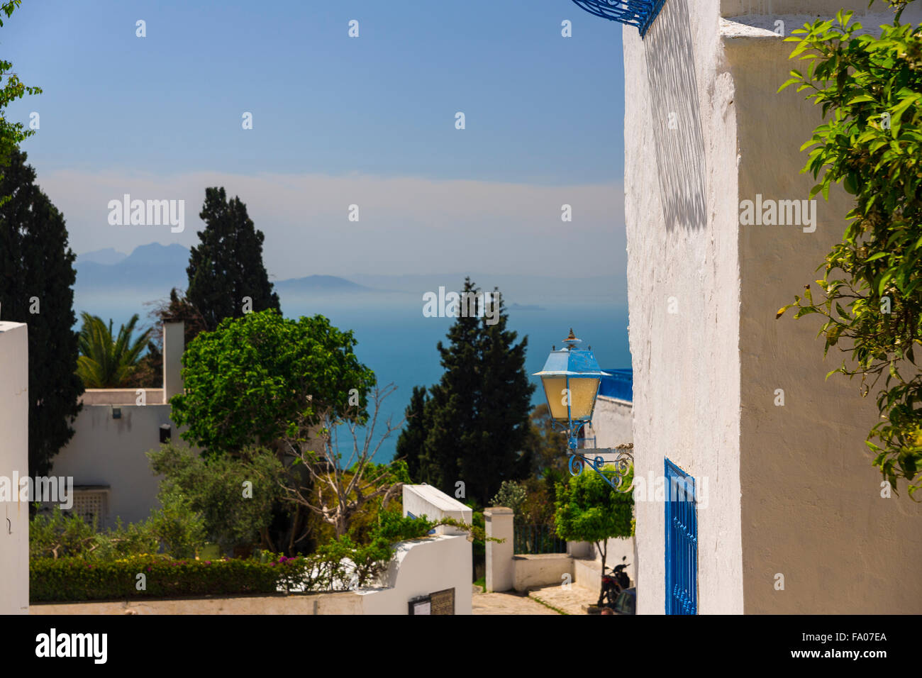 Old arabic town in Tunisia - Sidi Bu Said Stock Photo - Alamy