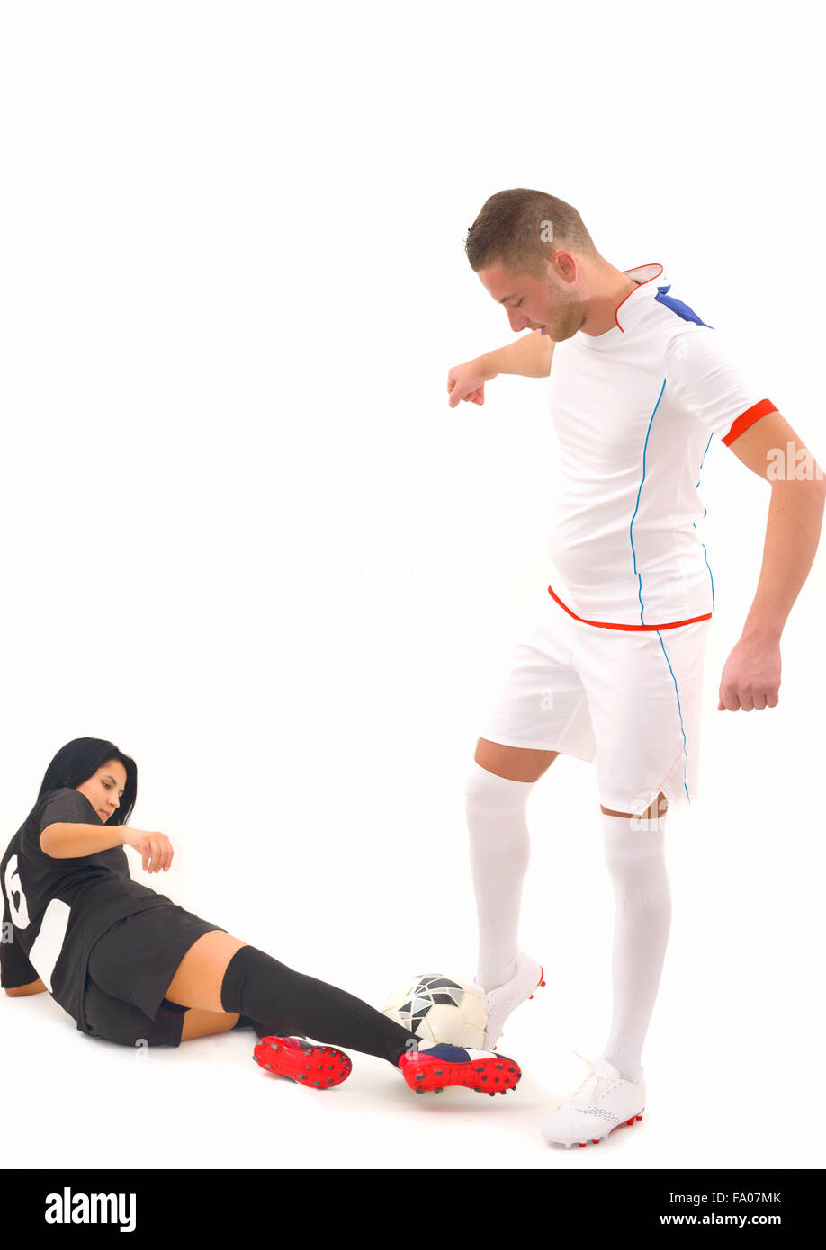 Soccer players tackling hi-res stock photography and images - Alamy