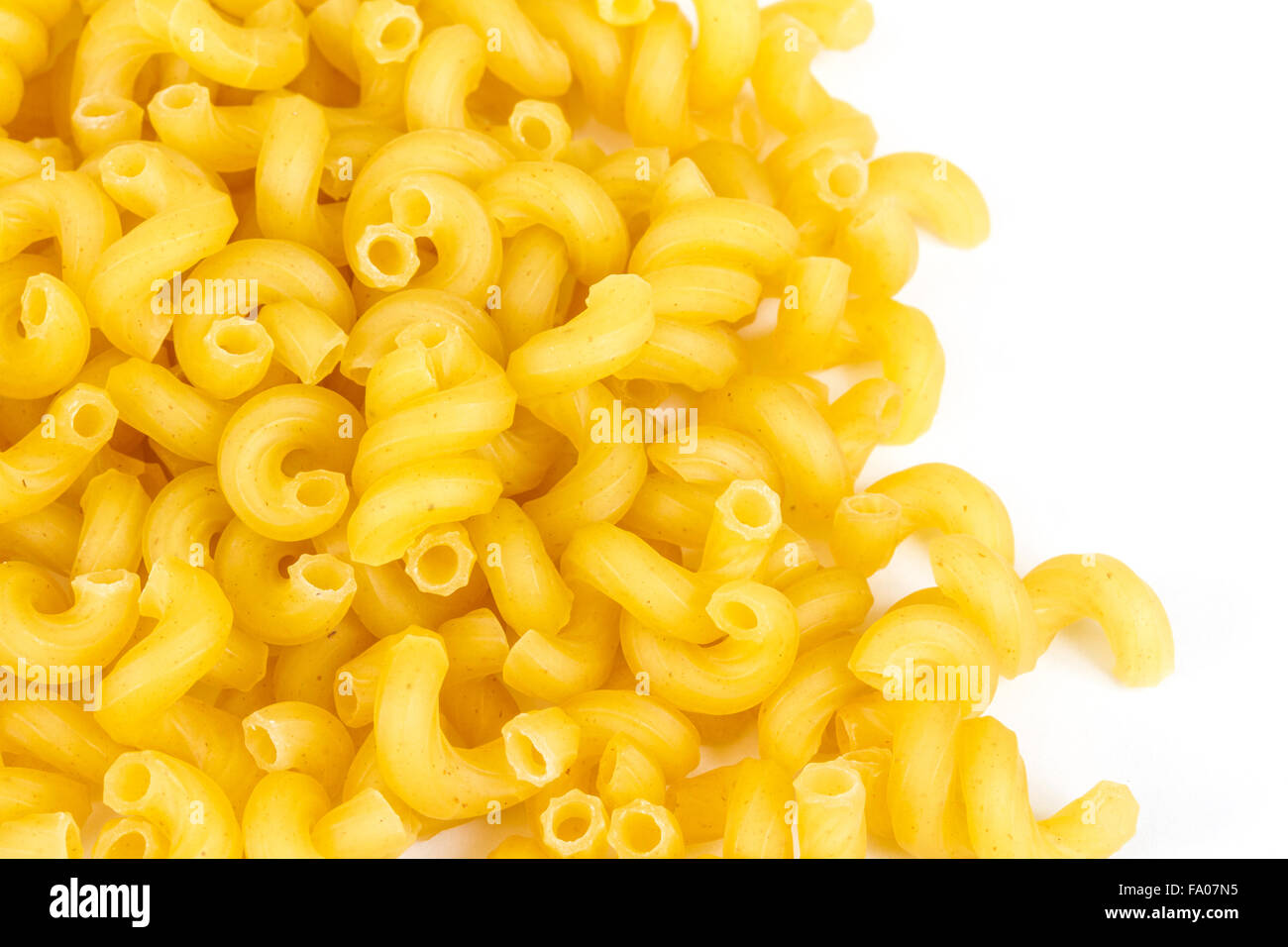 italian pasta (macaroni) isolated on white background Stock Photo - Alamy