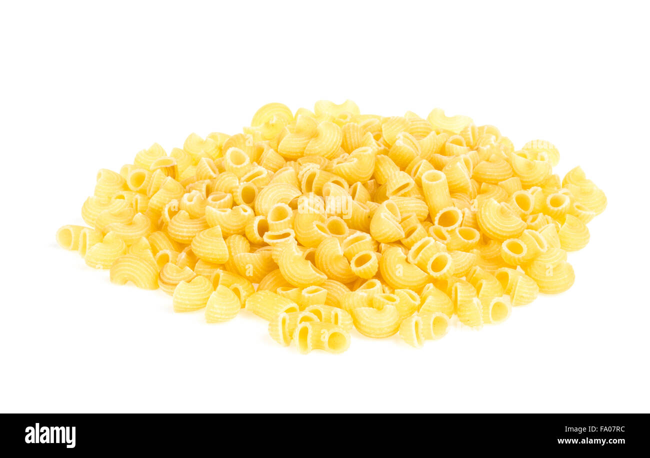 italian pasta (macaroni) isolated on white background Stock Photo - Alamy