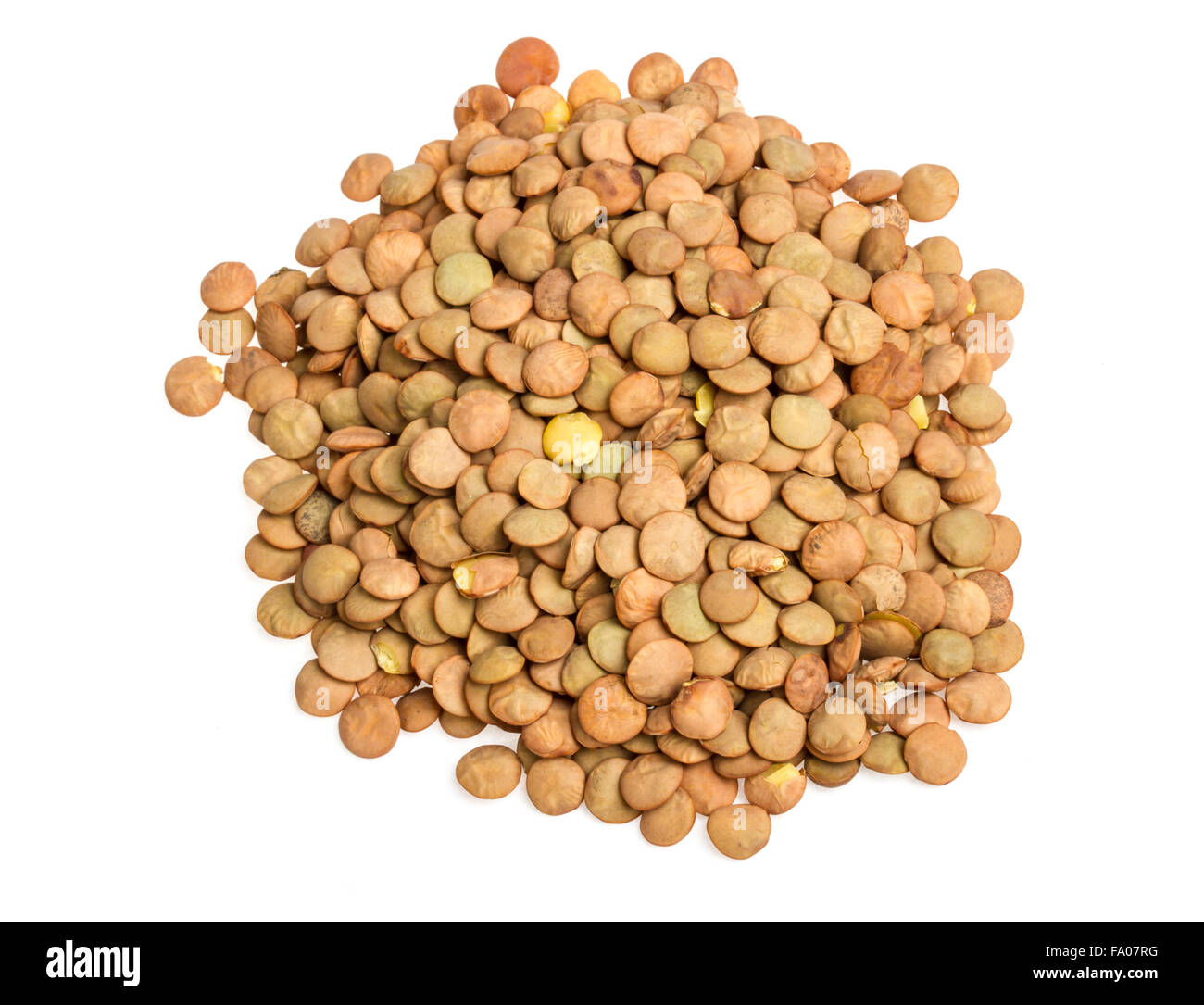 Lentils Isolated on White Background Stock Photo - Alamy