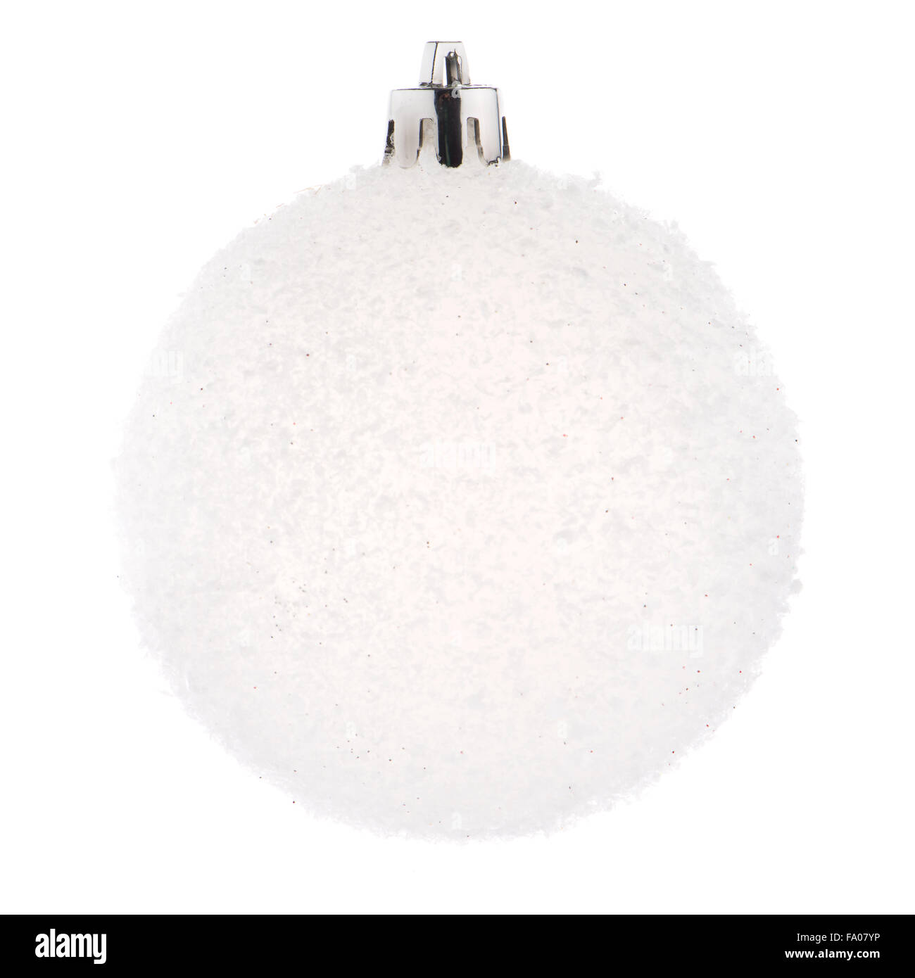 White Christmas bauble on white background Stock Photo - Alamy