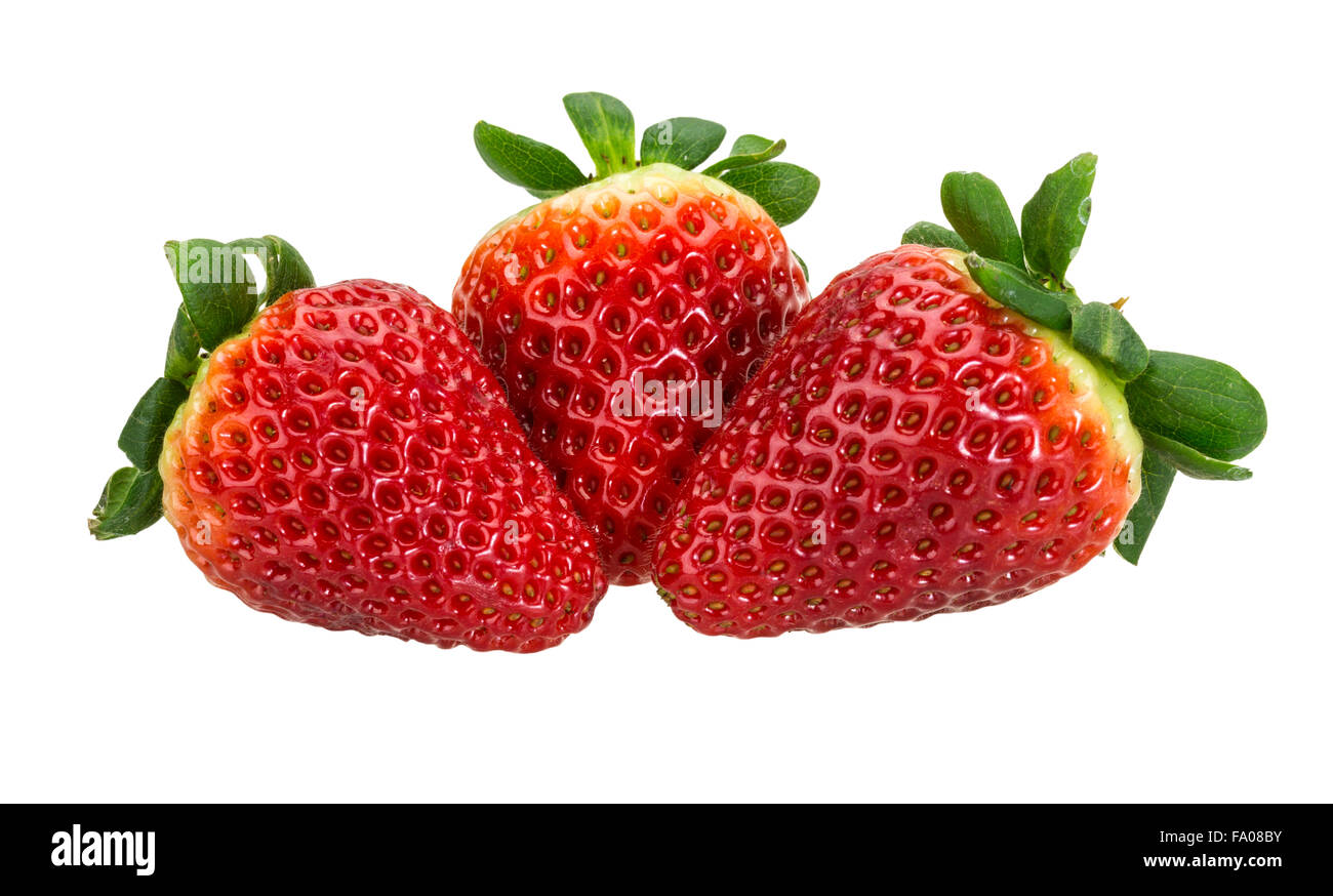 Fresh bright strawberry isolated on white Stock Photo - Alamy